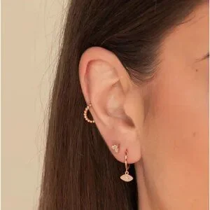 Jewelry | Dainty Evil Eye Huggie Earrings Gold Huggies Tiny Charm ...